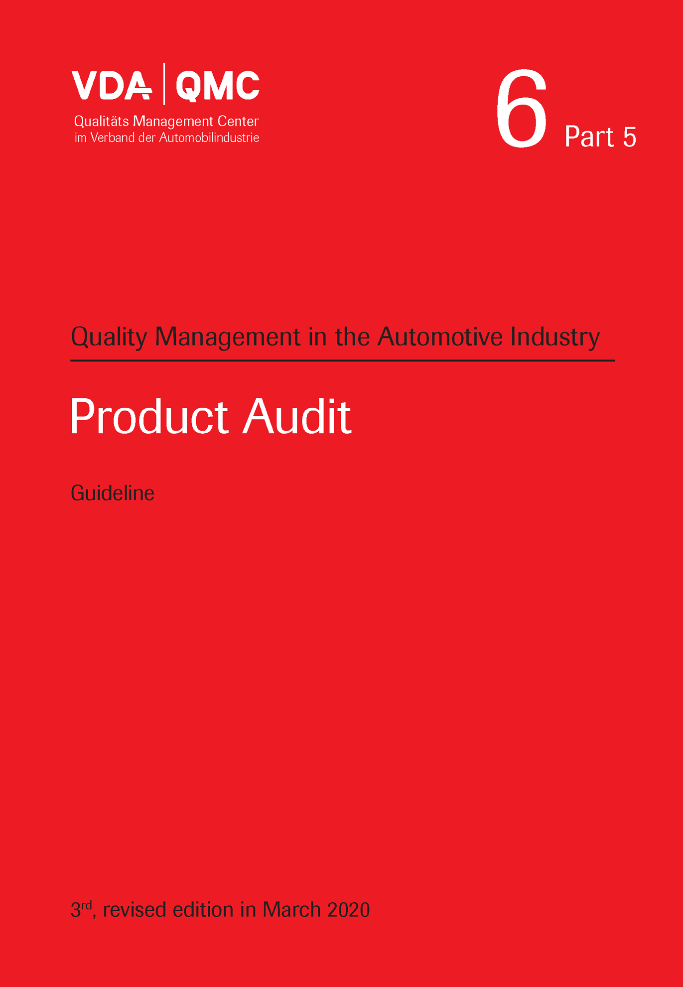 Discover the new version of the VDA 6.5 Manual (2020) : Product Audit ...